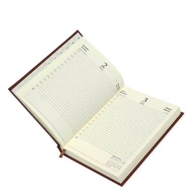 FIS A5 Bonded Leather Russian Diary 2024 (Russian/English) Brown ...